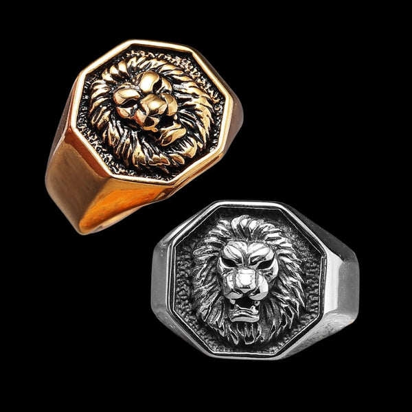 Ancient Greek Lion Valor Ring – Epic Loot Shop