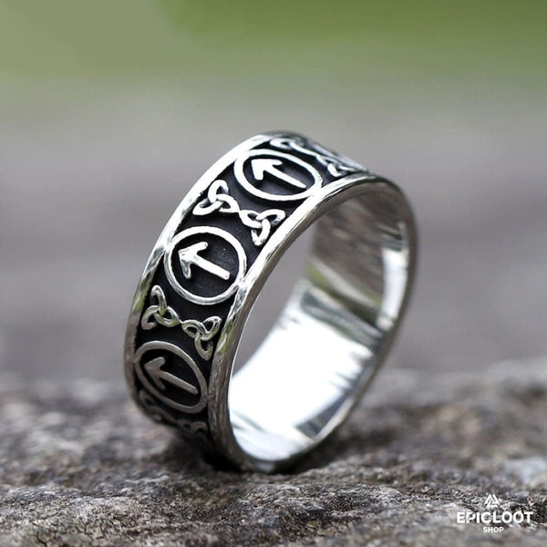 Tiwaz Rune Nordic Ring – Epic Loot Shop