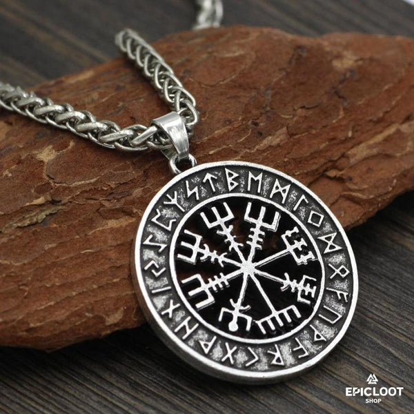 Vegvisir Compass Rune Necklace – Epic Loot Shop