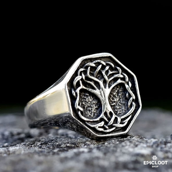 Yggdrasil Tree Viking Ring - Viking Rings For Men | Epic Loot Shop ...